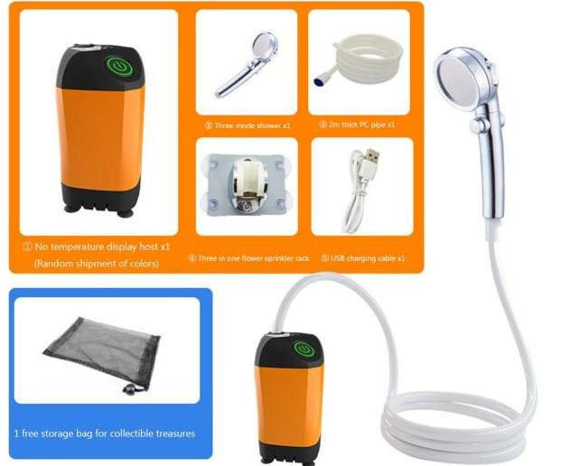 Electric Shower Pump Portable Hiking Camping Shower – KVM Camper Vans